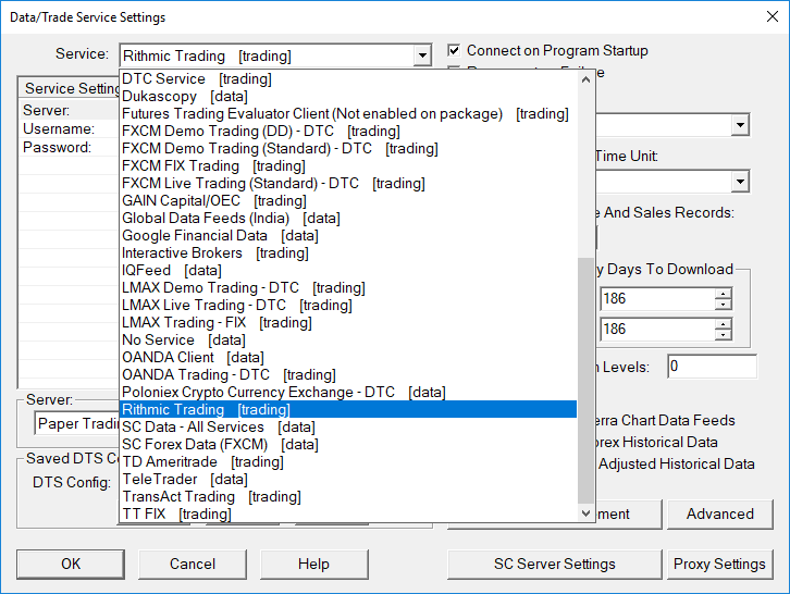 How do I Connect Sierra Chart to the Rithmic data feed?